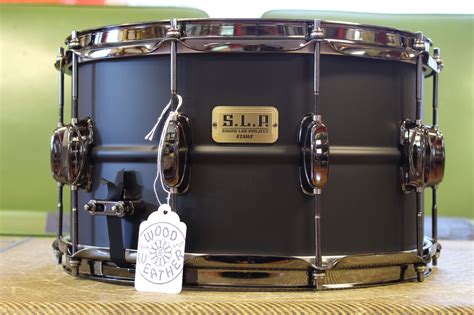 Tama Slp Big Black Steel Snare Drum 8x14 Wood And Weather Drum Shop
