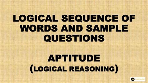 logical sequence of words