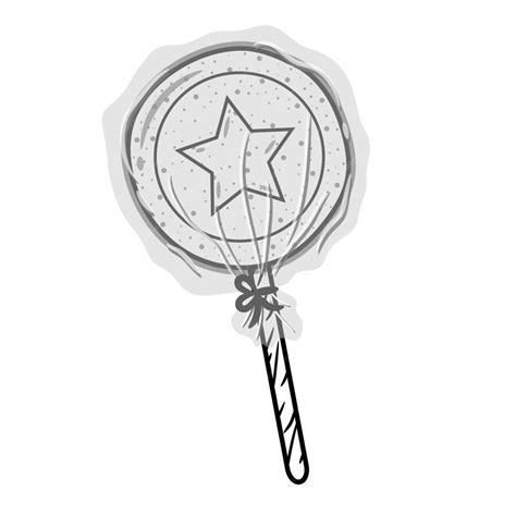 Premium Vector Korean Dalgona Candy Star Shape With Wrap And Stick