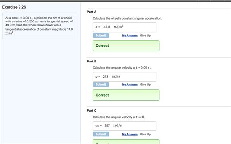 Solved Exercise At A Time T S A Point On The Rim Of A Chegg