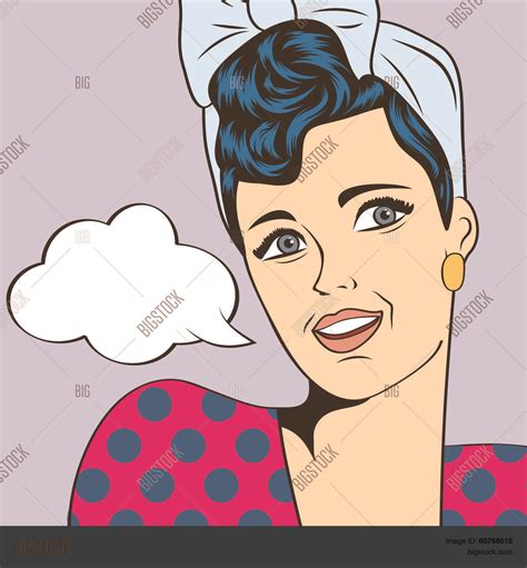 Cute Retro Woman Vector And Photo Free Trial Bigstock
