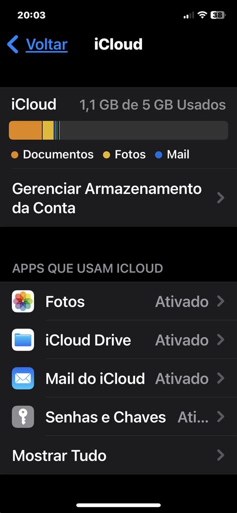 Mensagem de falta de espaço no iCloud Comunidade da Apple