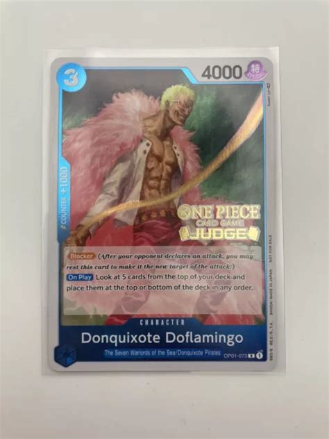 JUDGE STAMPED Donquixote Doflamingo OP R Promo One Piece Card Game PicClick UK