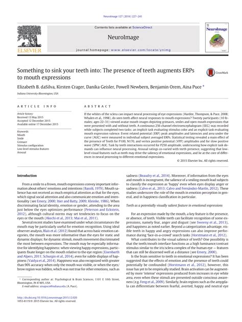 Pdf Something To Sink Your Teeth Into The Presence Of Teeth Augments
