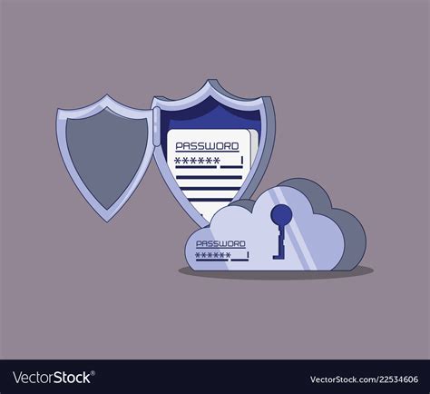 Data Security With Shield Royalty Free Vector Image