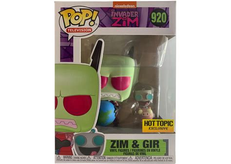 Funko Pop Television Invader Zim Zim And Gir Hot Topic Exclusive Figure