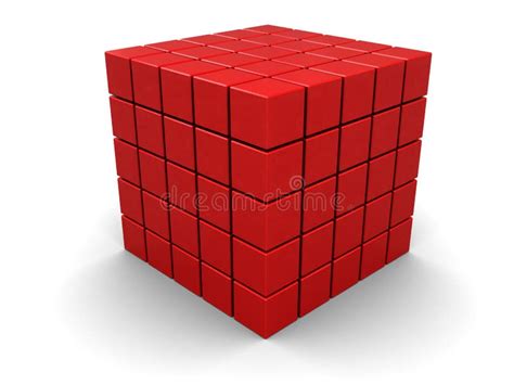 Cube Rouge Illustration Stock Illustration Du Diagonale 7850094