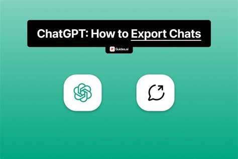 ChatGPT How To Export Conversations Data