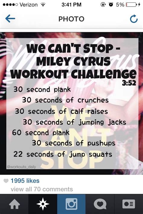 Miley Cyrus Workout One Song Workouts Workout Songs Squat Workout