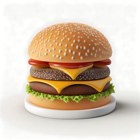 Tiny Toy Hamburger Generative Ai Stock Illustration Illustration Of Food Patty 272612529