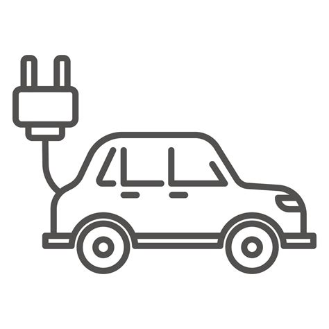 Electric Car Icon Outline Style 15182369 Vector Art At Vecteezy