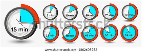Timer Clock Isolated Set Icons Label Stock Vector Royalty Free Shutterstock