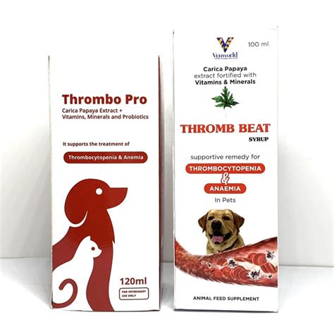 Vet Support Thromb Beat Syrup 100ml Thrombo Pro 120ml Vitamins