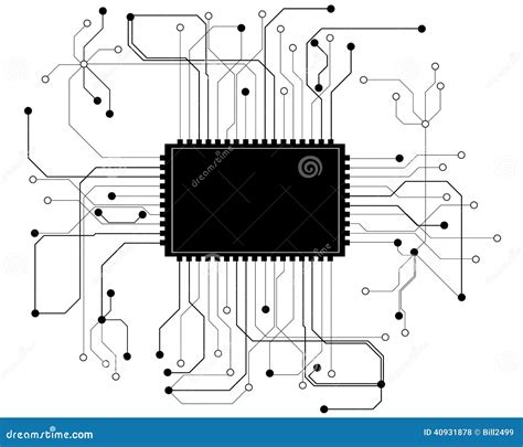 Circuit Board Cpu Stock Illustration Illustration Of Energy 40931878