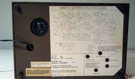 Advent 201a Cassette Tape Deck Photo 3409864 Canuck Audio Mart
