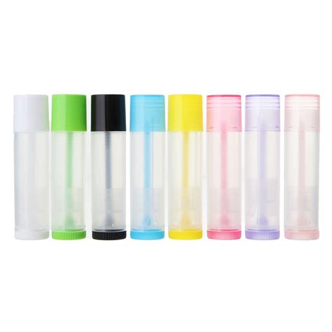 Pcs G Tubo De Batom Vazio Garrafa Ml Lip Balm Gloss Tubos De Pl Stico Branco Claro Cola Em