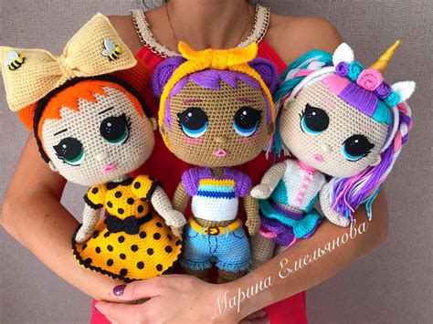 Мастер- класс на кукол Лол🧶 | Идеи для вязания, Детское вязание крючком ...