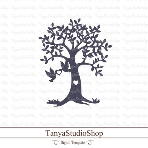 Tree SVG Dxf Cdr Eps Ai Cutting Files Commercial Use Ok Silhouette Cameo Cricut