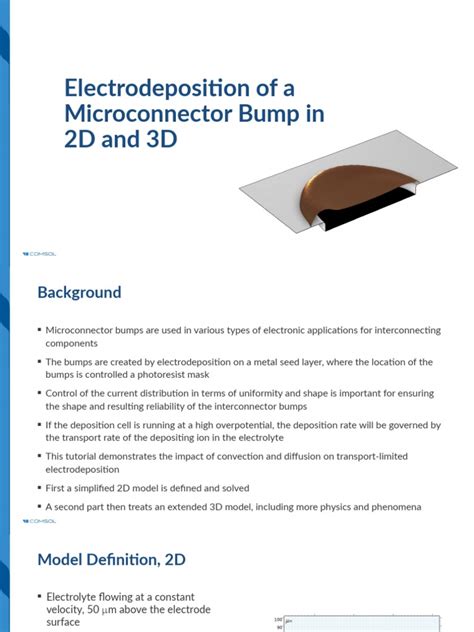 Microconnector Bump 2d And 3d Pdf Fluid Dynamics Electrochemistry