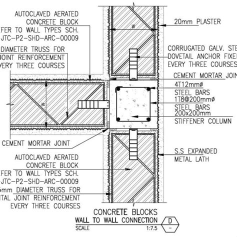 Architectural Drawings Floor Connection To A Concrete Cinder Blocks