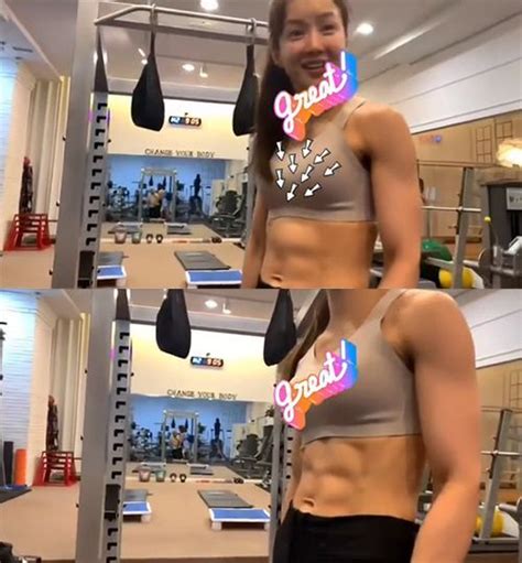 포토 이시영 선명한 초콜릿 복근 아시아경제