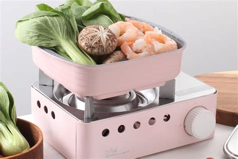 휴대용가스레인지·토치 핑크블룸미니 2종세트 미니버너냄비 오늘의집 쇼핑