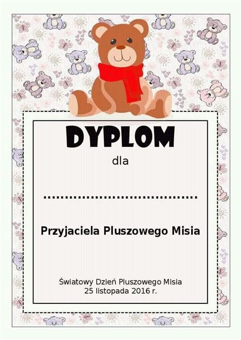 Pin di Alicja Ulko su Dzień Pluszowego Misia