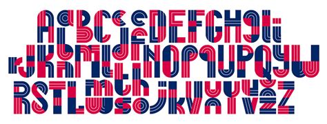 Kumpulan Huruf Vektor Font Asli Geometris Abstrak Alfabet Pembuatan