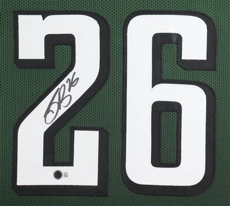 Saquon Barkley Signed Custom Framed Jersey Display Beckett Pristine