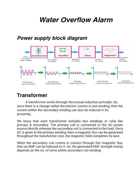 Water Overflow Alarm Pdf Inductor Transformer
