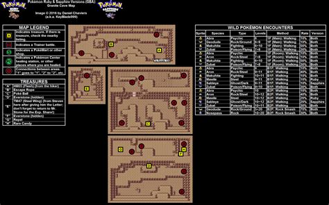Pokémon Ruby Sapphire Granite Cave Map PNG Neoseeker Walkthroughs