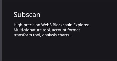 subscan polkadot ecosystem