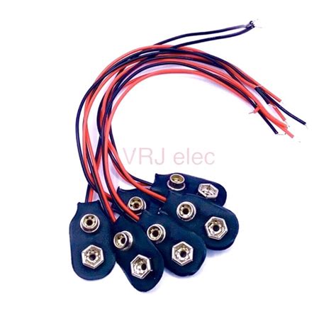 Battery ขั้วแบตเตอร์รี่ ขั้วติดถ่าน 9 Vความยาวสาย 15 Cm ขายเป็นเเพ็ค 5 ชิ้น มีของพร้อมส่งในไทย
