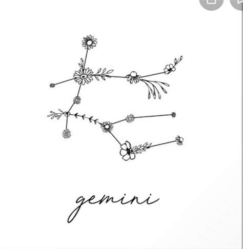 Gemini Zodiac Sign Tattoo