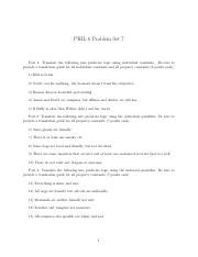 Logic Translation Exercises Predicate Logic With Quantifiers Course Hero