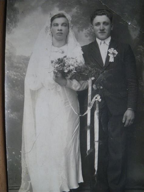 Stróża 1942 Ślub Janki i Józka Dekoracja Stare zdj Bełchatów