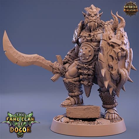 Hill Orc Champion Dnd Miniature Bugbear Warrior Miniatures For Tabletop
