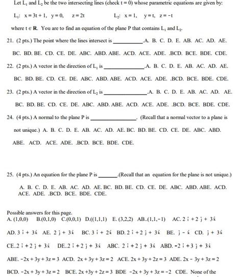 Solved Let L And L2 Be The Two Intersecting Lines Checkt Chegg