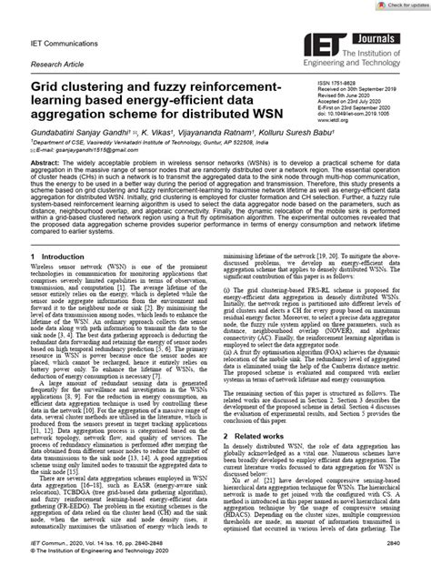iet communications 2020 sanjay gandhi grid clustering and fuzzy