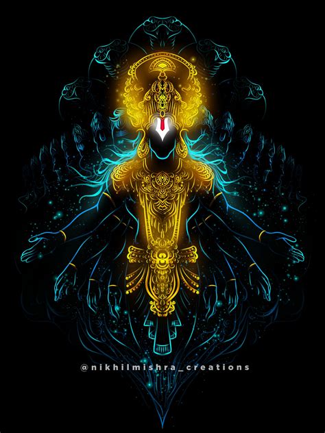 Artstation Virat Roop Of Vishnu Ji Digital Art