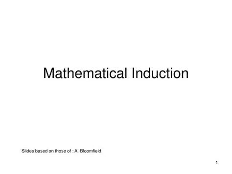 Ppt Mathematical Induction Powerpoint Presentation Free Download