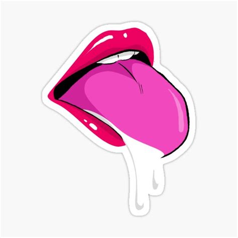 Pegatina Posluminiscencia De Neón Labios Sensuales De Neonafterglow