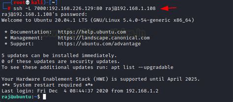 port forwarding and tunnelling cheatsheet