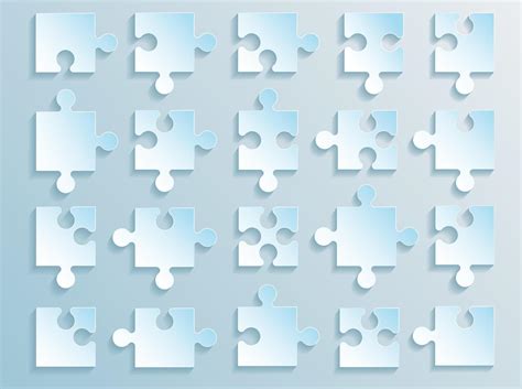 Blue Gradient Jigsaw Puzzle Piece Collection 47131430 Vector Art At Vecteezy