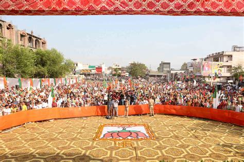 Honble Bjp National President Shri Jp Nadda Addressing A Public
