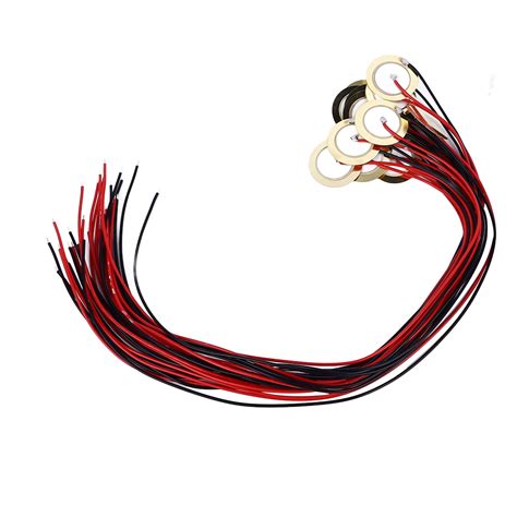 15pcs 20mm Piezo Discs Transducer Contact Microphone Trigger Sound Sensor With 9 8in Wires For