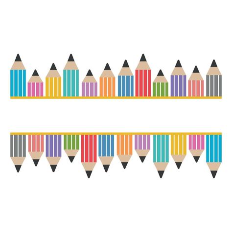 Un Conjunto De Lápices De Colores Con Un Marco De Texto Ilustración