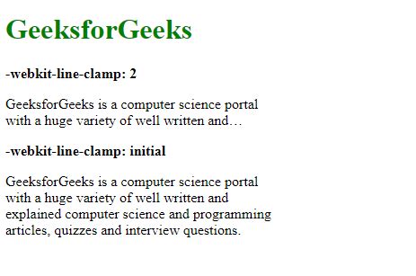 CSS Webkit Line Clamp Property GeeksforGeeks