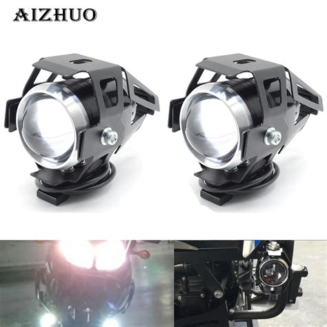 Universal 12V Motorcycle Metal Headlight Driving Spot Head Lamp Fog