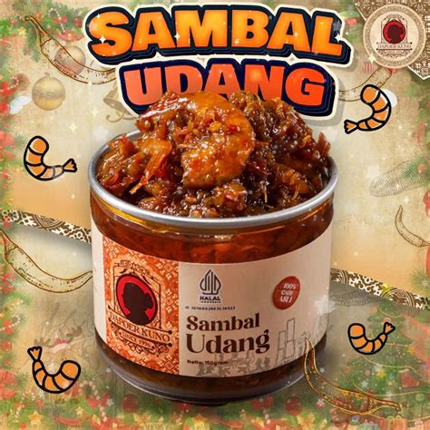 Sambal Udang Kemasan 150gram Sambal Udang Enak Dan Nikmat Sambal Udang Pedas Dan Mantab